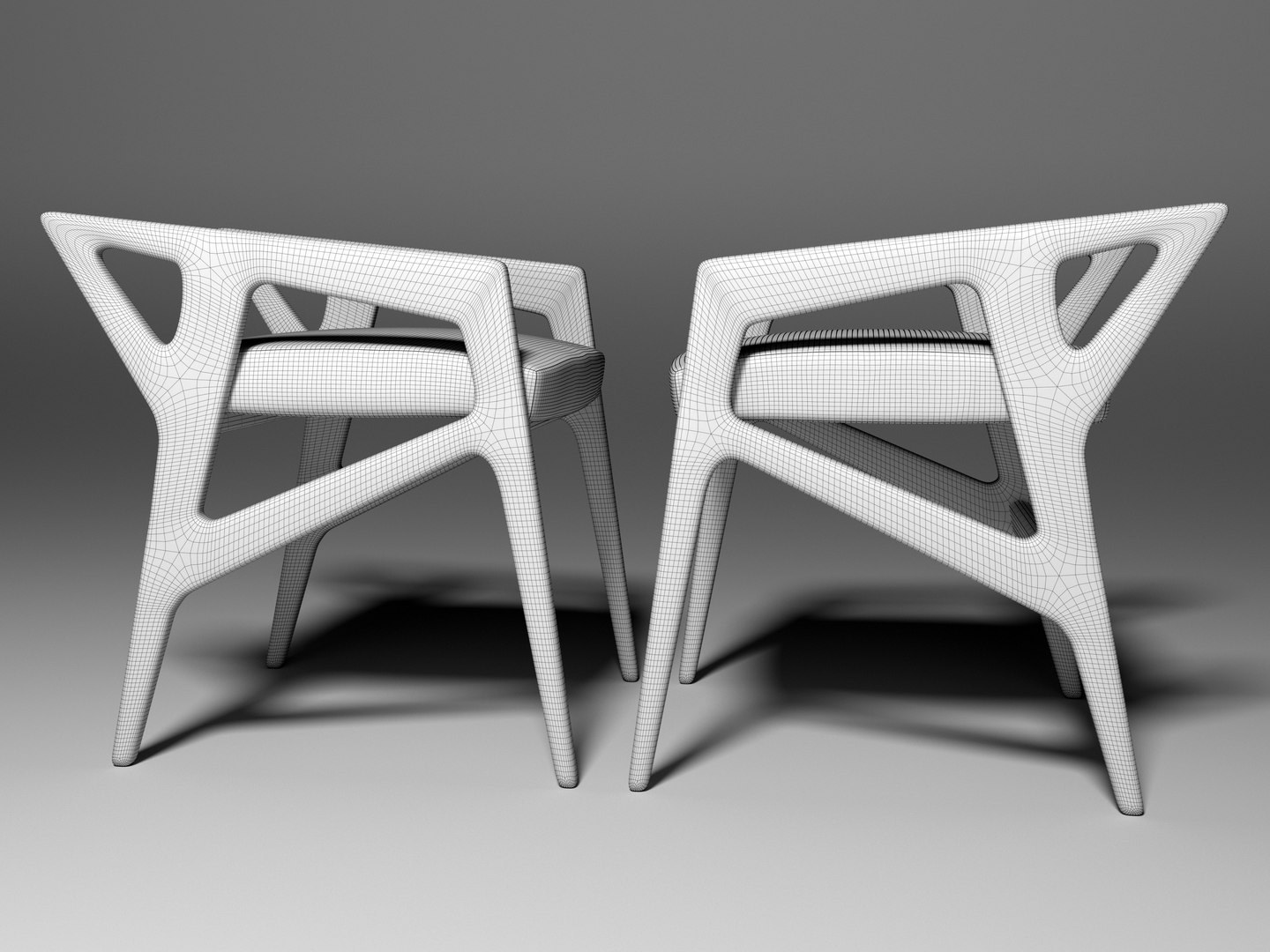Chair Ponty Designer Furniture 3D Model - TurboSquid 1412469