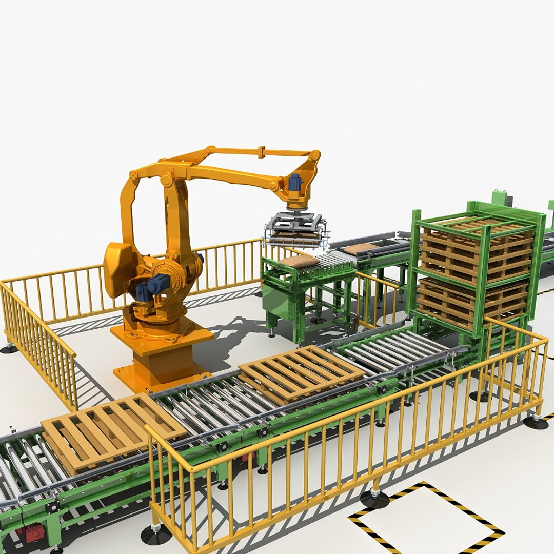 3D Packaging Machine Line - TurboSquid 1388288