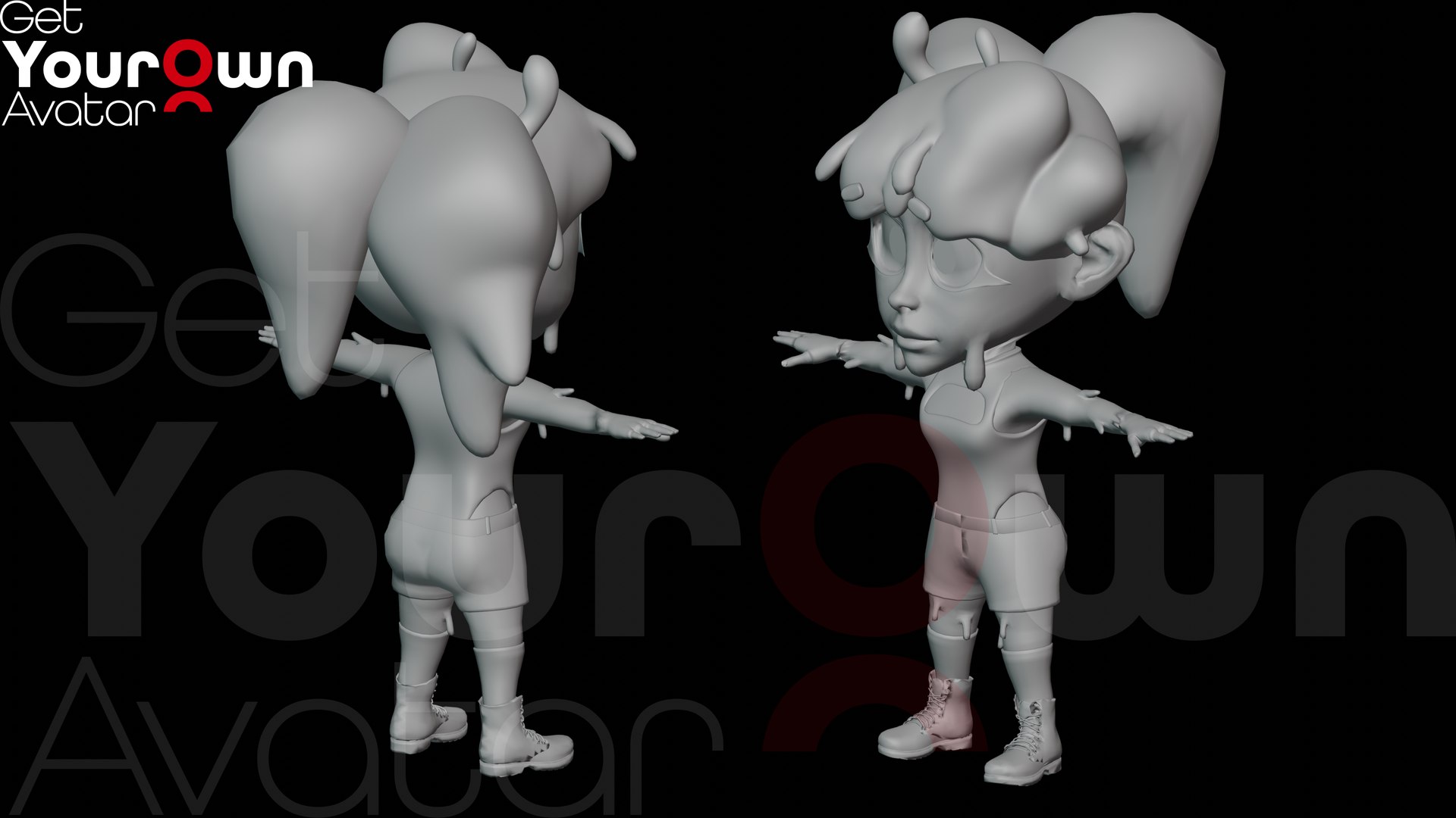 Chibi Roxy Customizable 3D Avatar For Animation Games VRChat 3D Model - TurboSquid 2415256