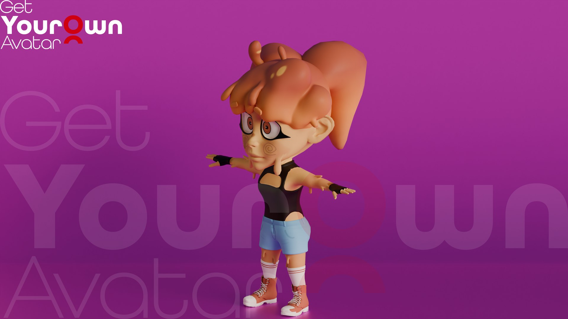 Chibi Roxy Customizable 3D Avatar For Animation Games VRChat 3D Model ...