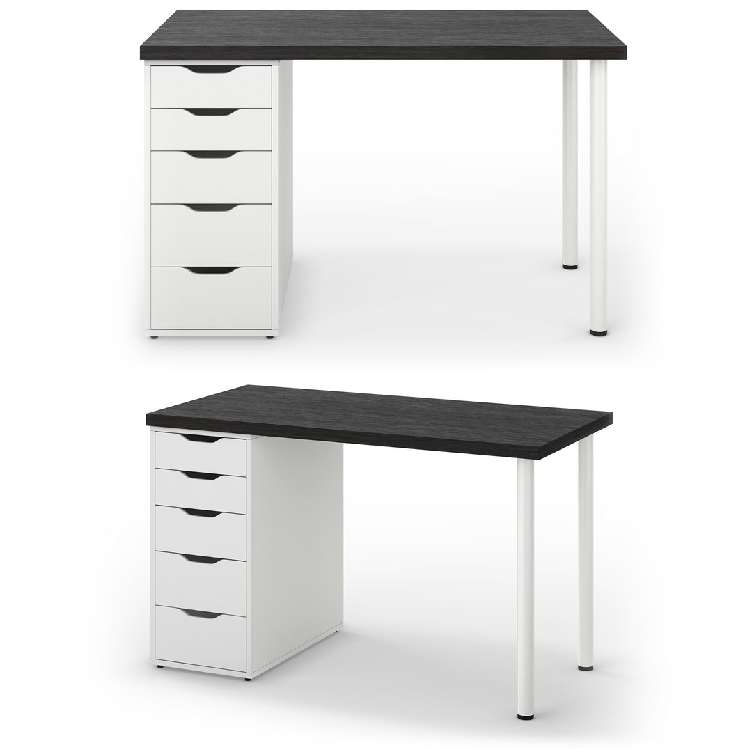 3D Model IKEA Desks Set 1 - TurboSquid 1753942