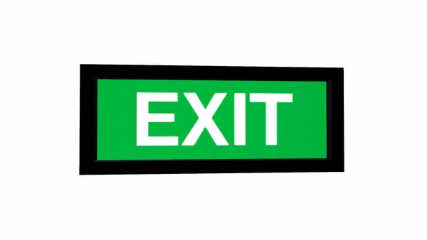 EXIT 표지판 3D 모델 - TurboSquid 2331801