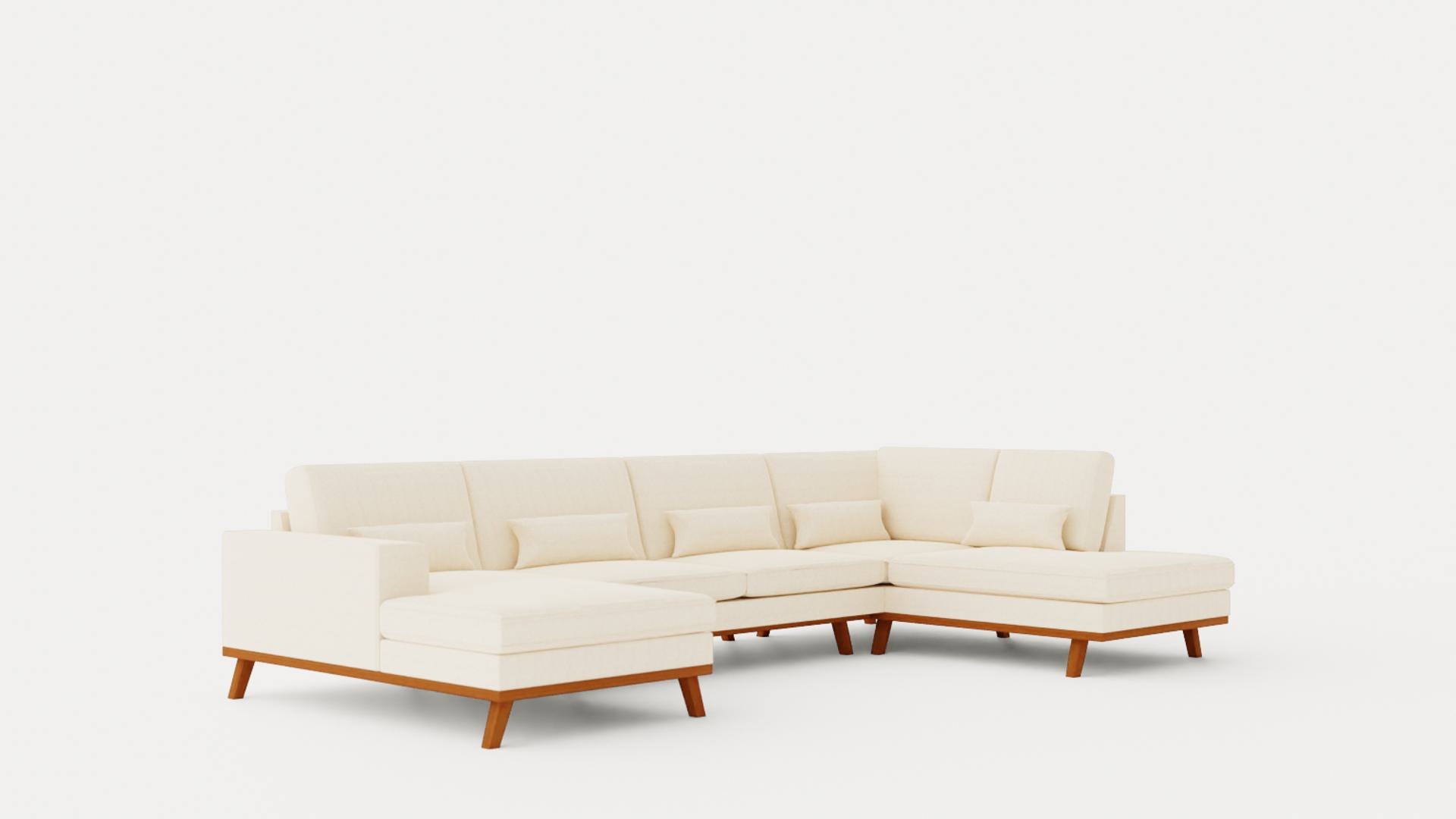 Copenhagen U Sofa Right Velvet Model - TurboSquid 2232219