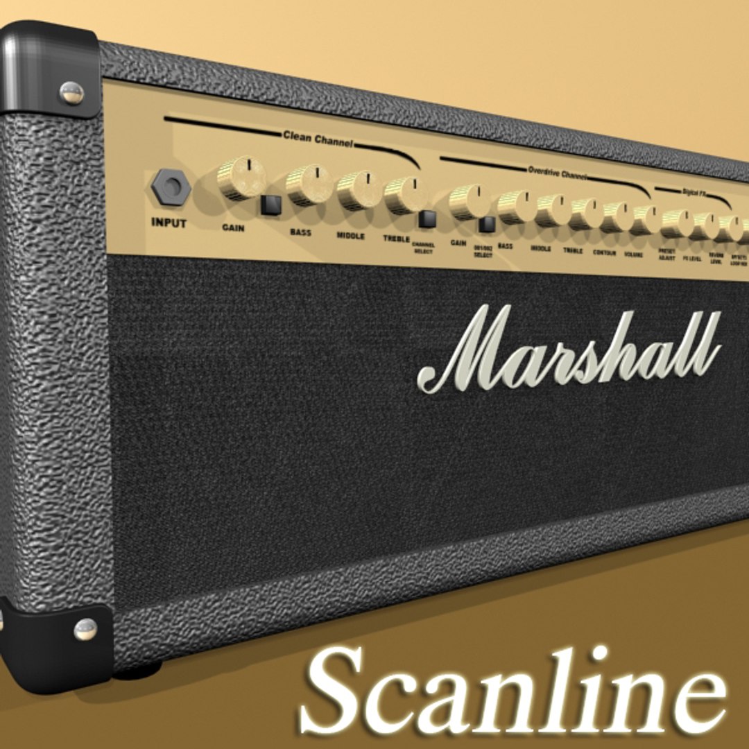 3d model of marshall amplifier