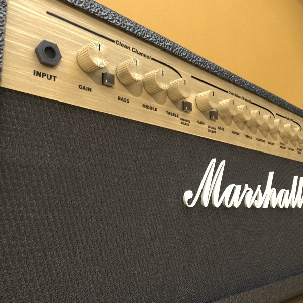 3d model of marshall amplifier
