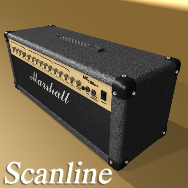 3d model of marshall amplifier