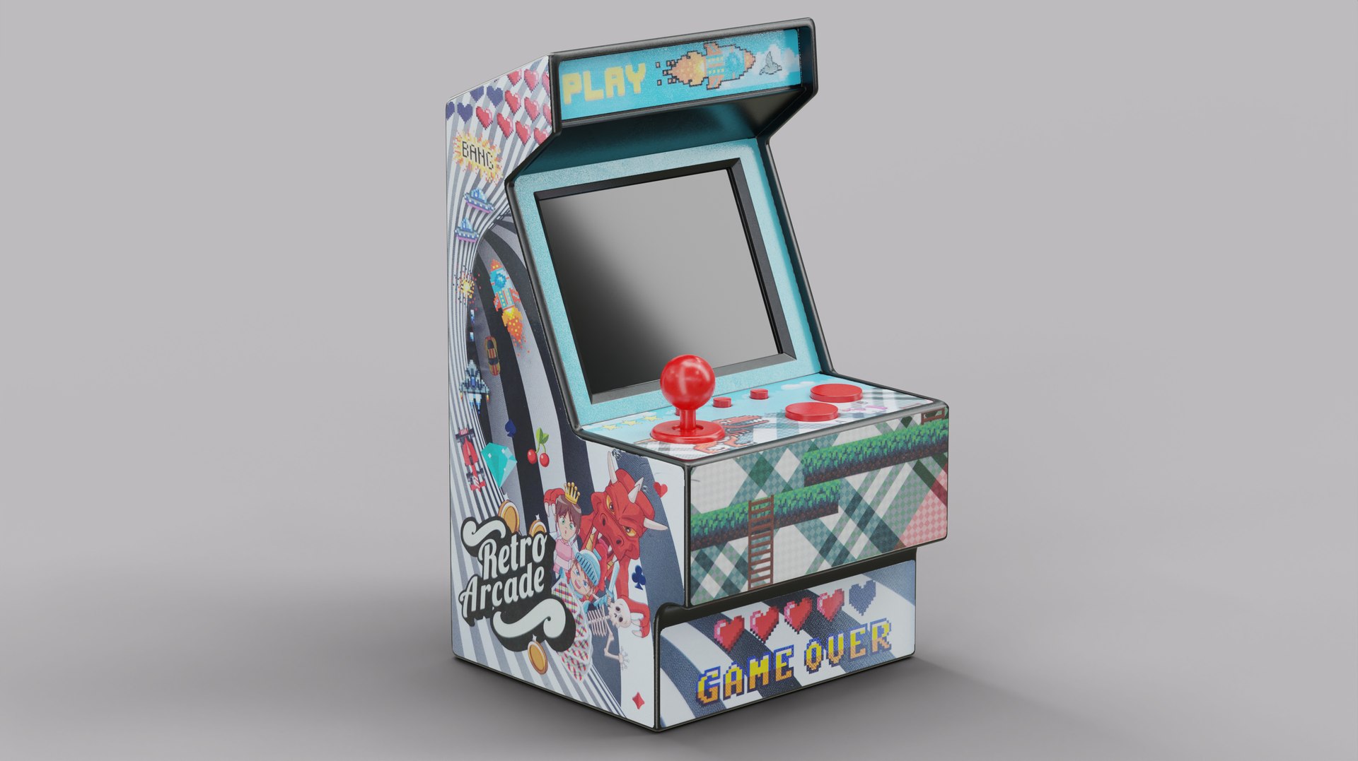 Arcade Machine Retro Miniature Console 3D Model 3D - TurboSquid 2067697