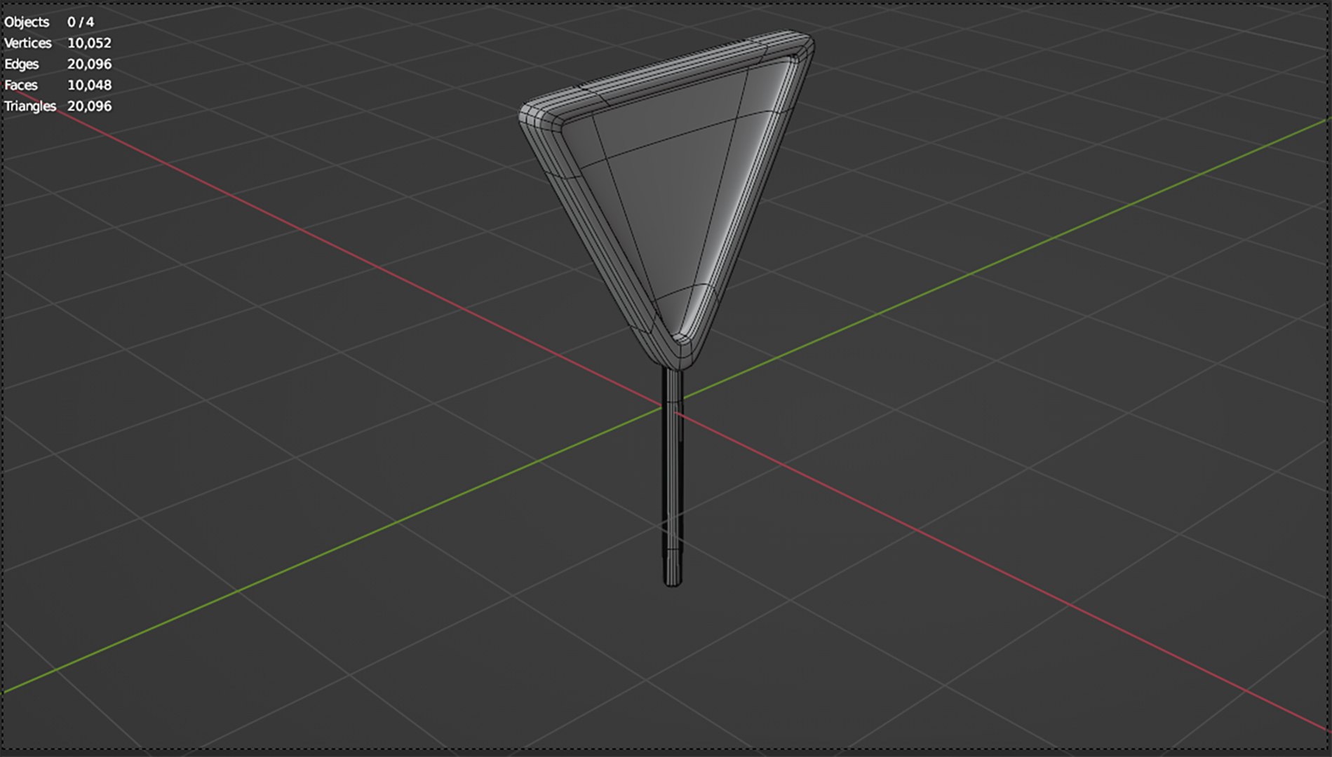 3D Road Sign Give Way Cartoon Icon - TurboSquid 2018080