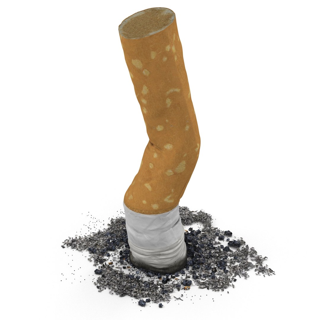 3d Model Of Snuffed Cigarette