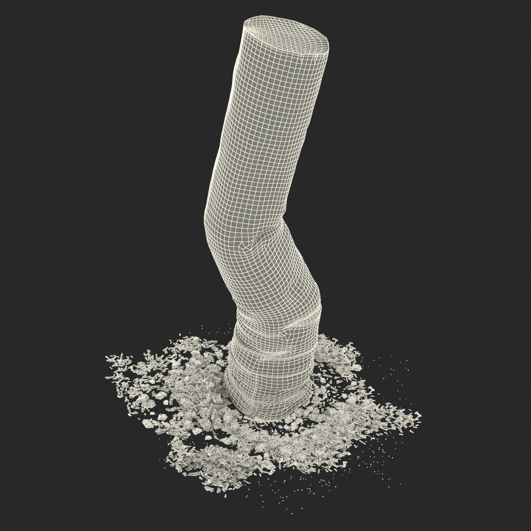 3d model of snuffed cigarette