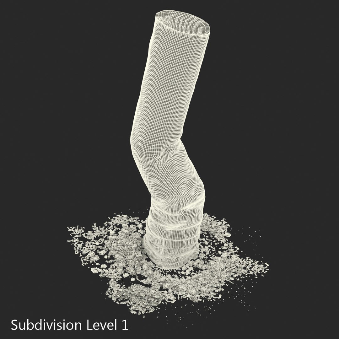 3d model of snuffed cigarette