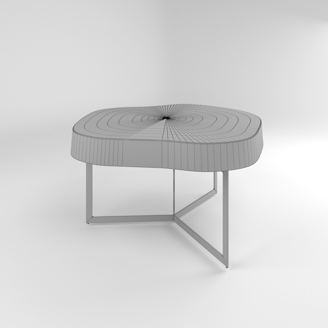 3D Wood Table Trunk Model - TurboSquid 1420053