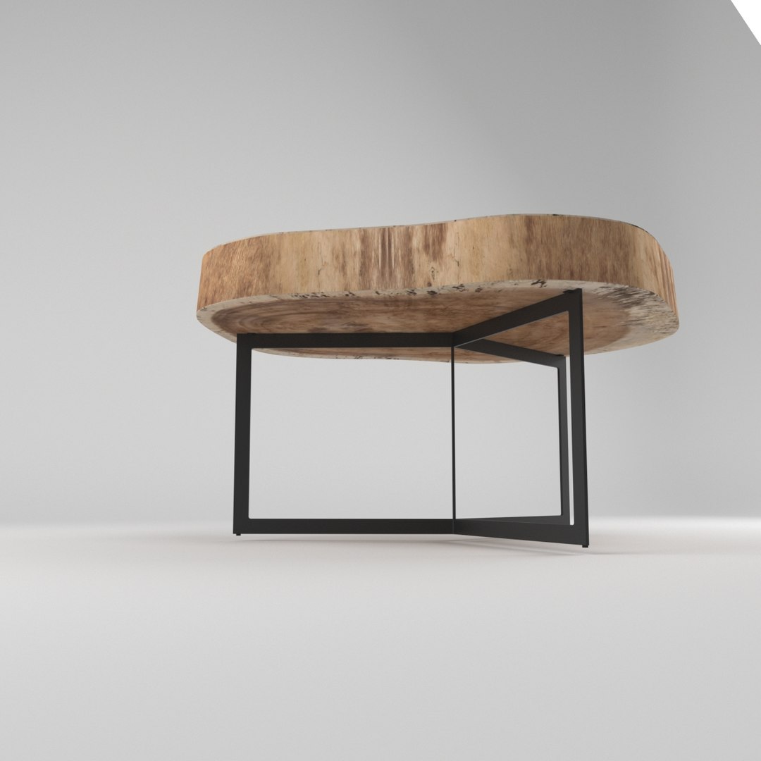 3D Wood Table Trunk Model - TurboSquid 1420053
