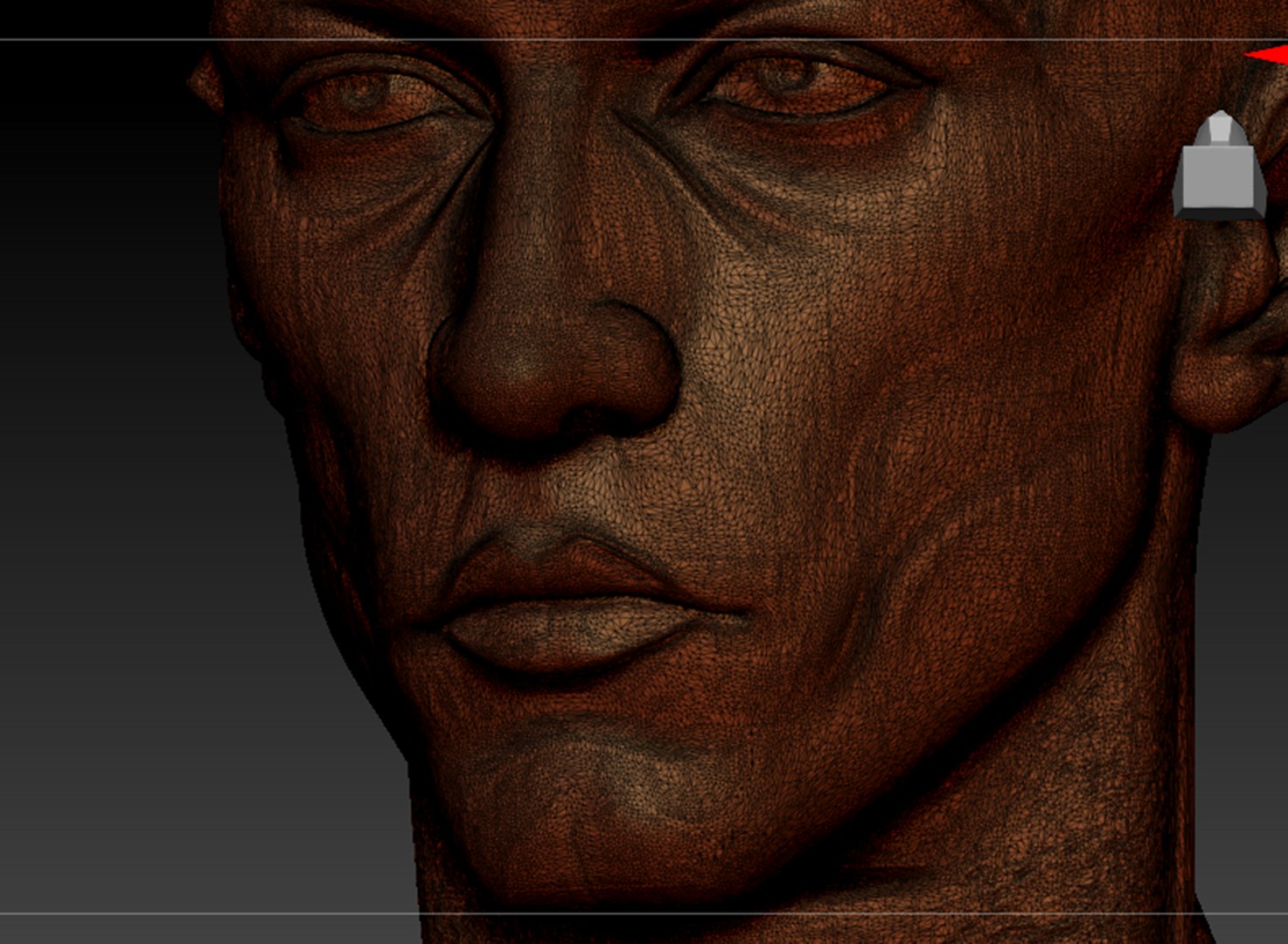 Original Man Facial Head Sculpture Details Character Design 3D Model ...