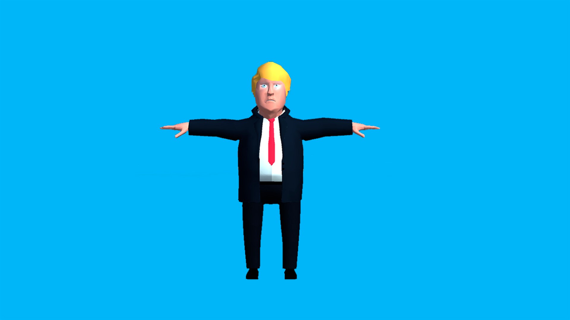 Cartoon Characters Donald Trump Model - TurboSquid 1191306