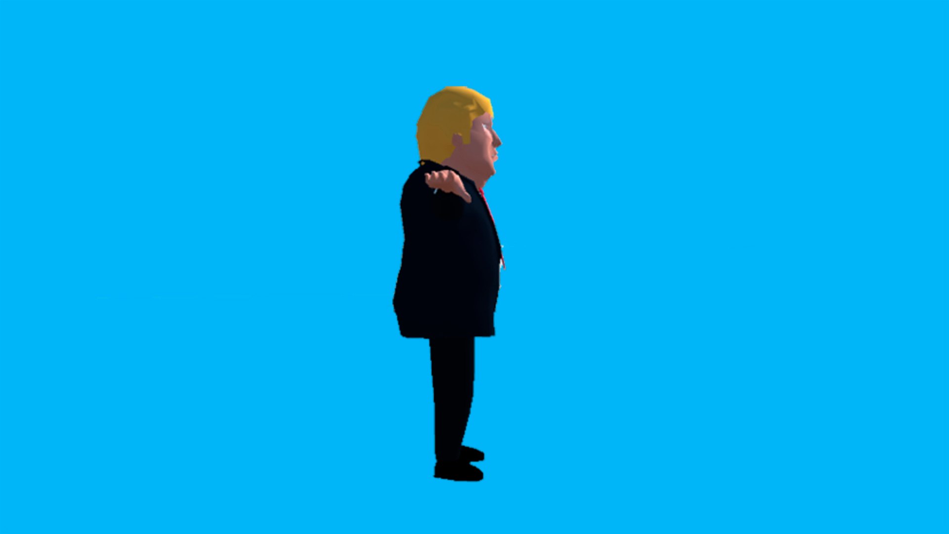 Cartoon Characters Donald Trump Model - TurboSquid 1191306