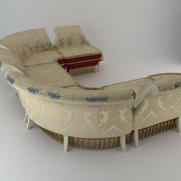 sofa antique 3d model