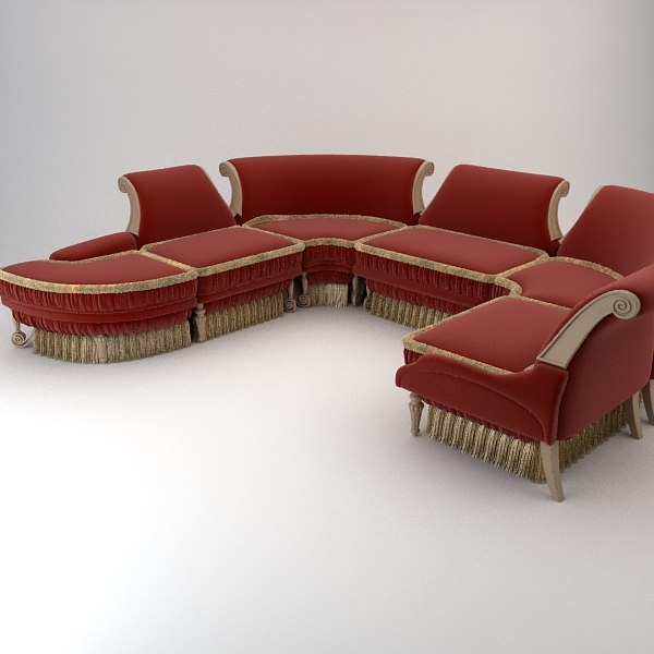 sofa antique 3d model