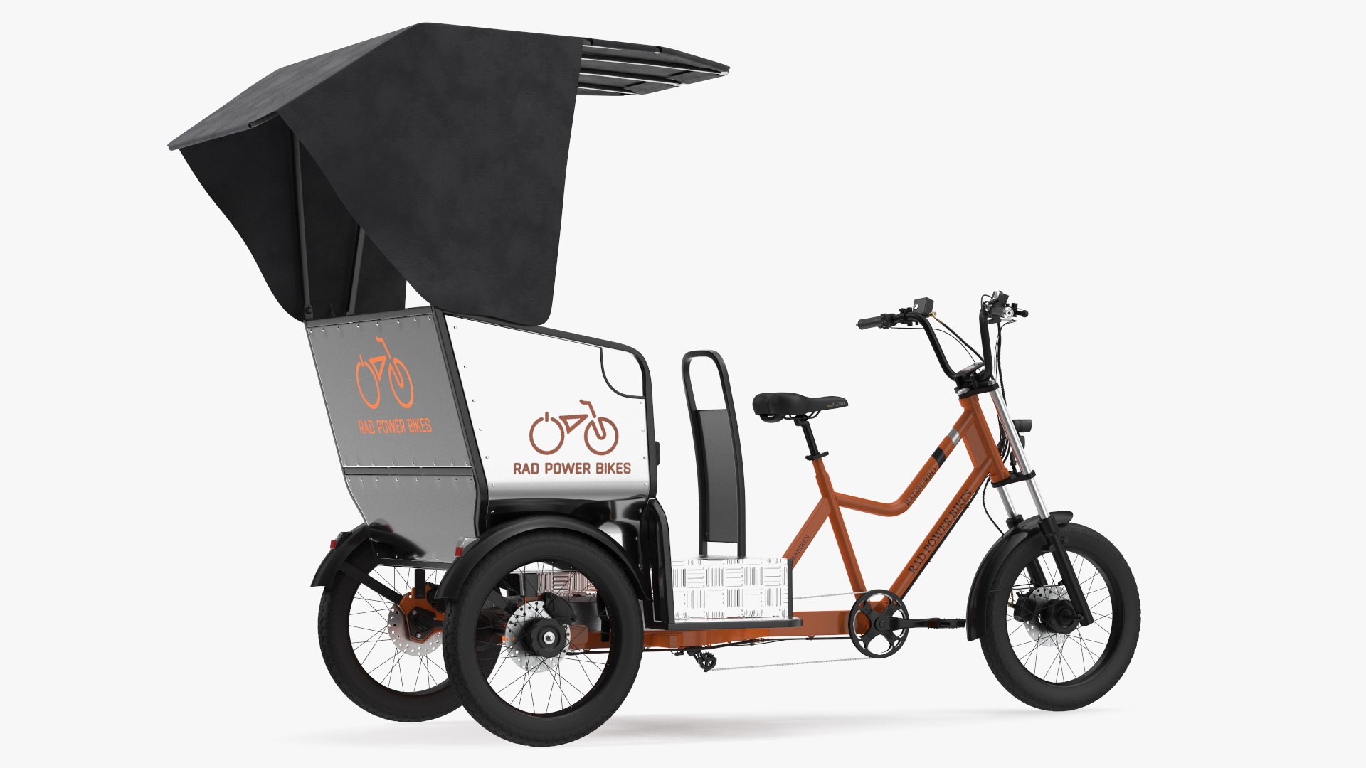 3D Rad Power Bike RadBurro With Passenger Seat Rigged Model ...