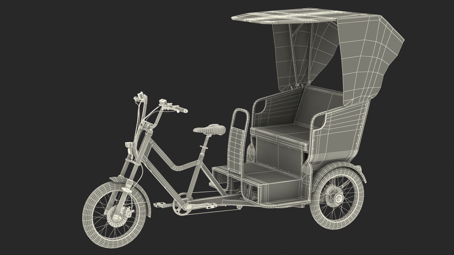 3D Rad Power Bike RadBurro With Passenger Seat Rigged Model ...