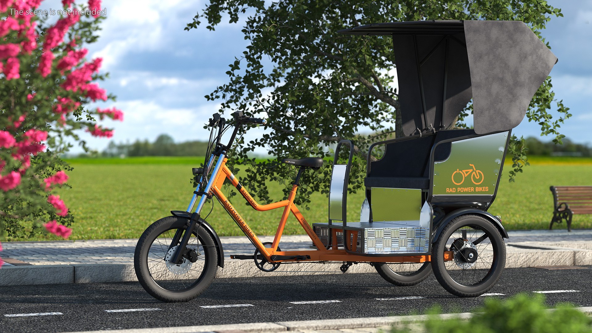 3D Rad Power Bike RadBurro With Passenger Seat Rigged Model ...