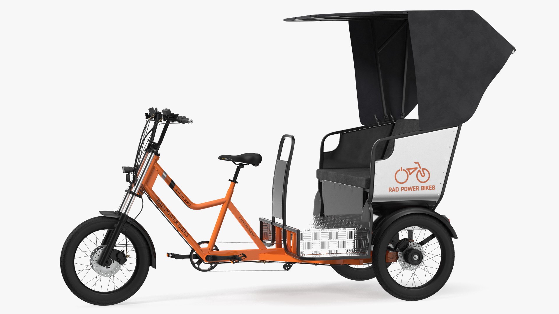 3D Rad Power Bike RadBurro with Passenger Seat Rigged model ...