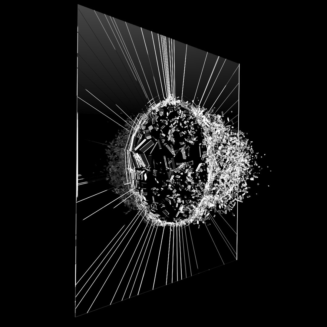 3D Broken Glass 2 - TurboSquid 1340959