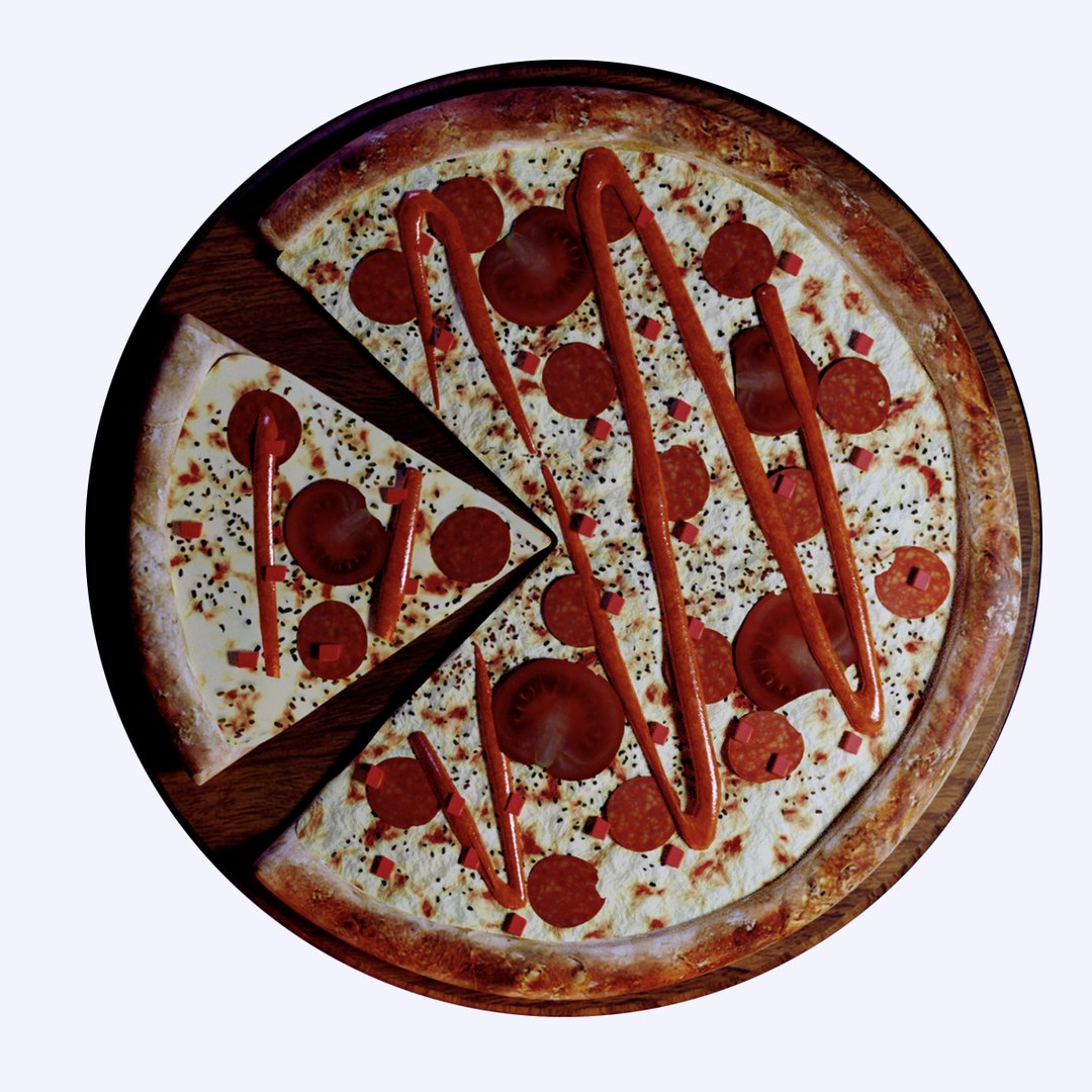 3D Realistic Pizza On A Tray Model - TurboSquid 1760907