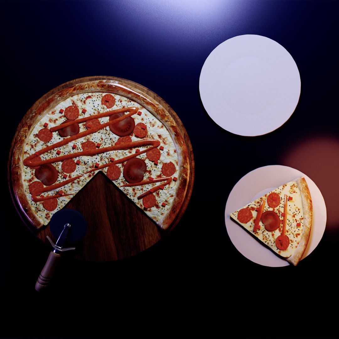 3D Realistic Pizza On A Tray Model - TurboSquid 1760907