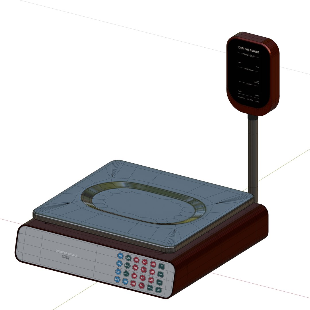 3D Model Digital Scale With Pole Display - TurboSquid 2410353