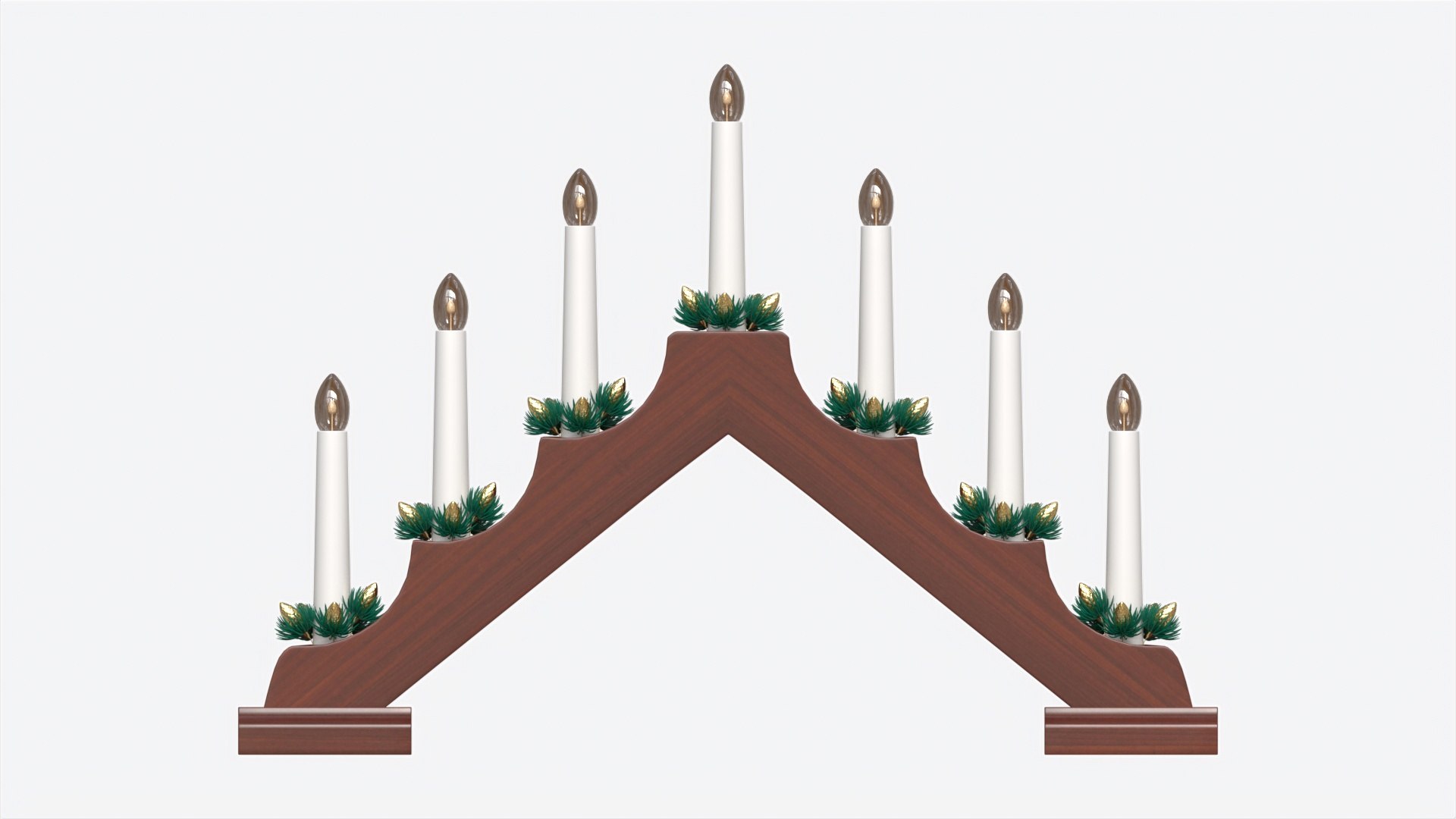 3D Advent 7-light Candlestick Arc 01 - TurboSquid 2055155