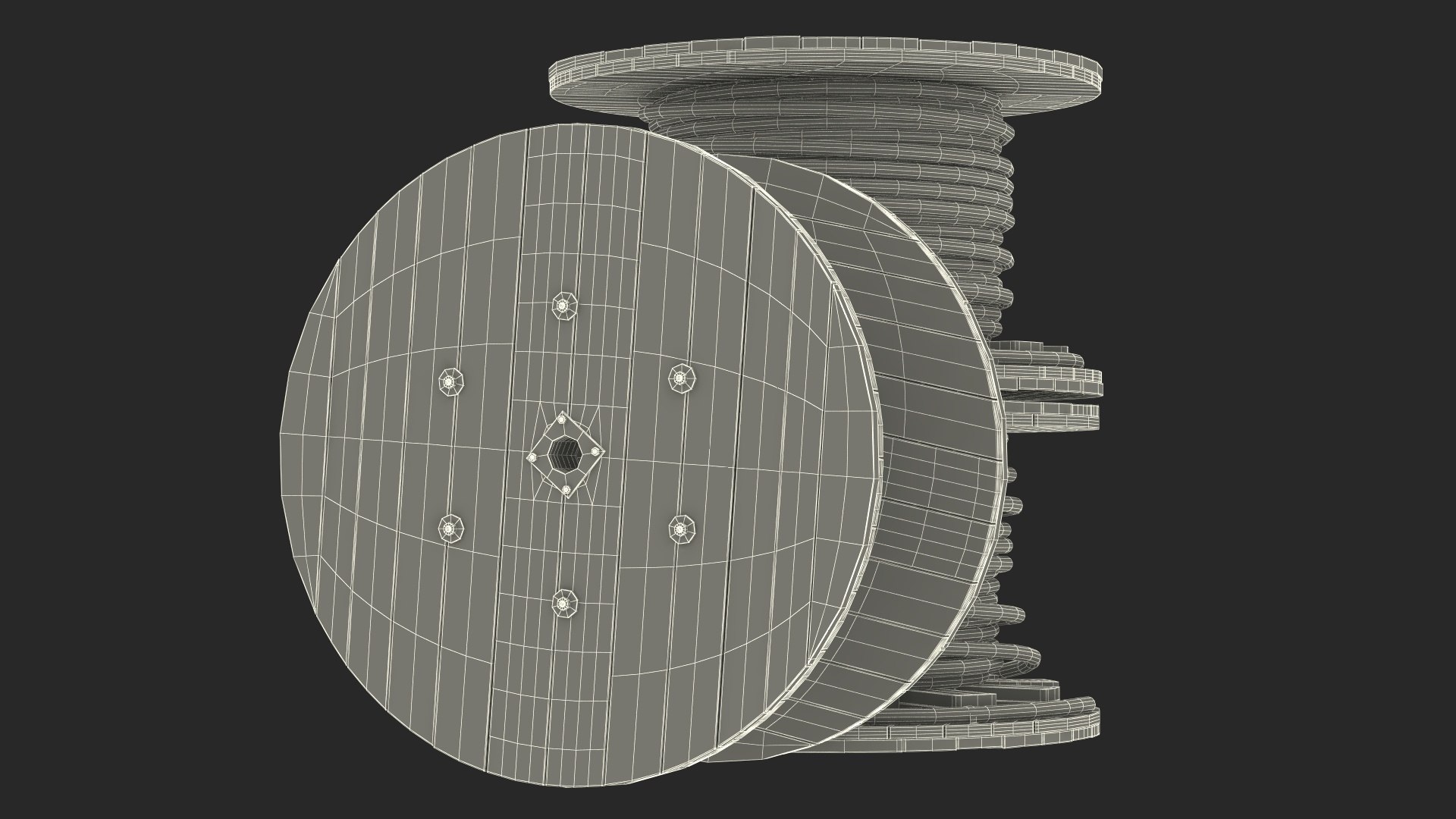 3D Stack Of Cable Reels Model - TurboSquid 2268617