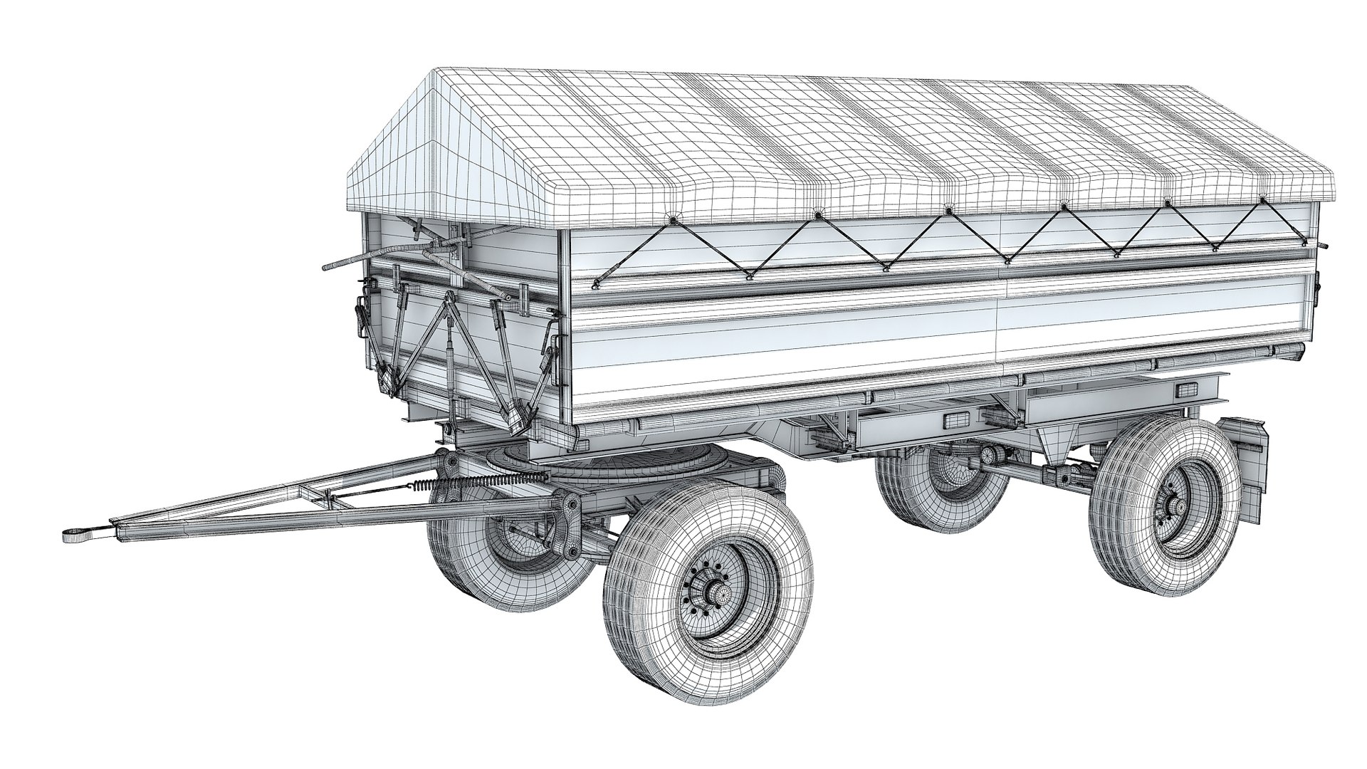 Farm Trailer 3D Model - TurboSquid 2011543