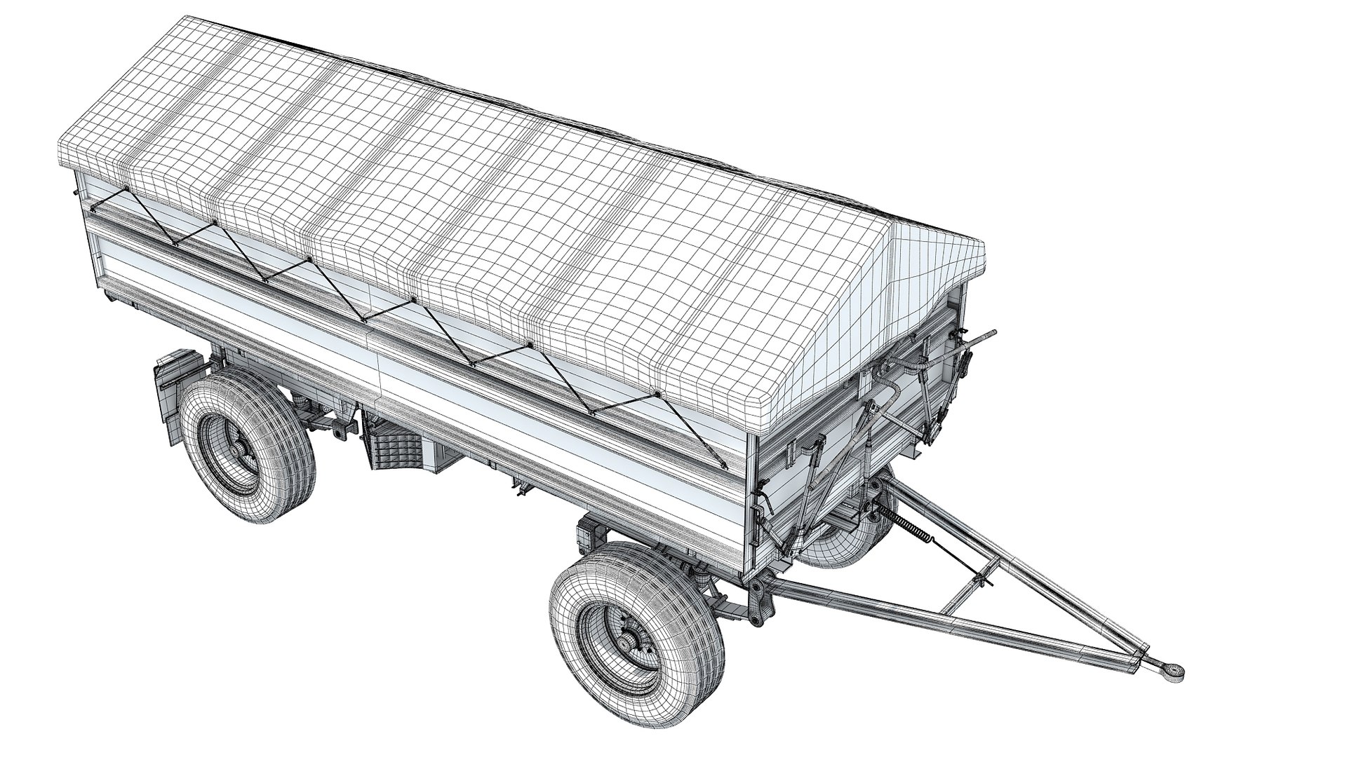 Farm Trailer 3D Model - TurboSquid 2011543