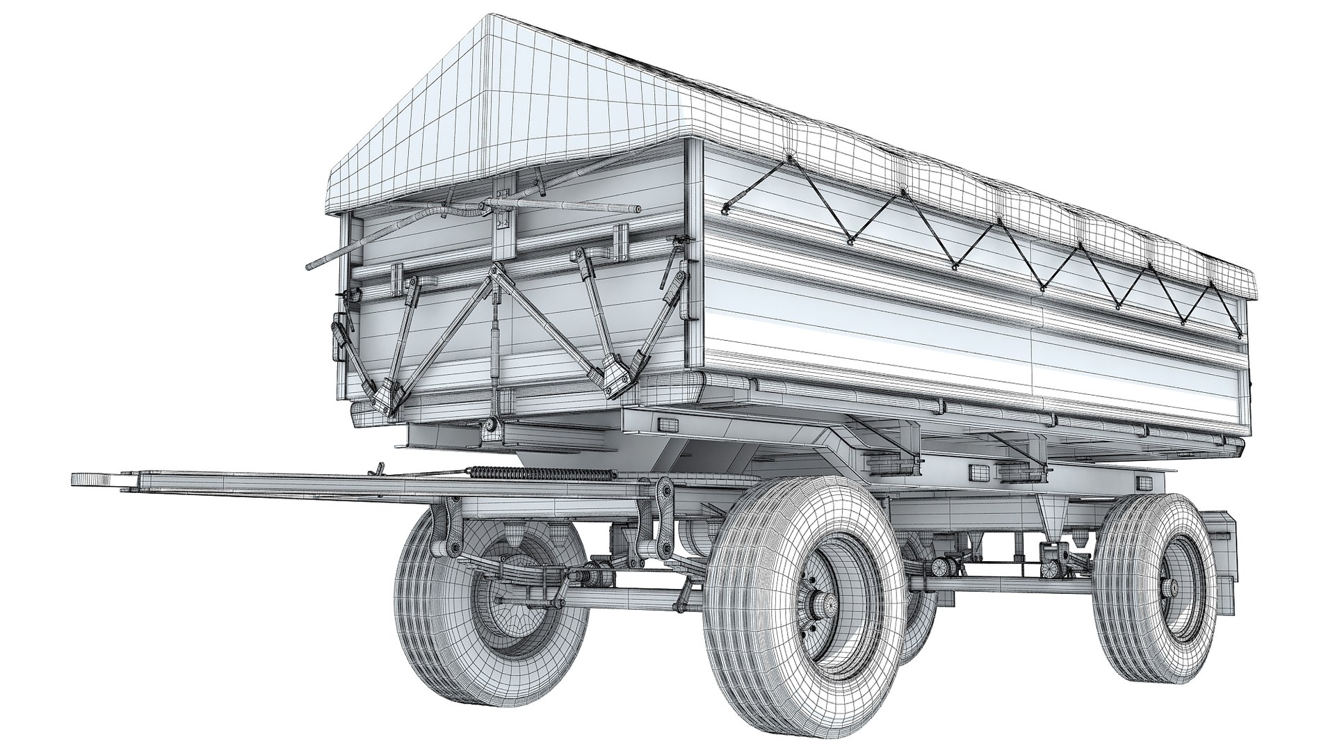 Farm Trailer 3D Model - TurboSquid 2011543