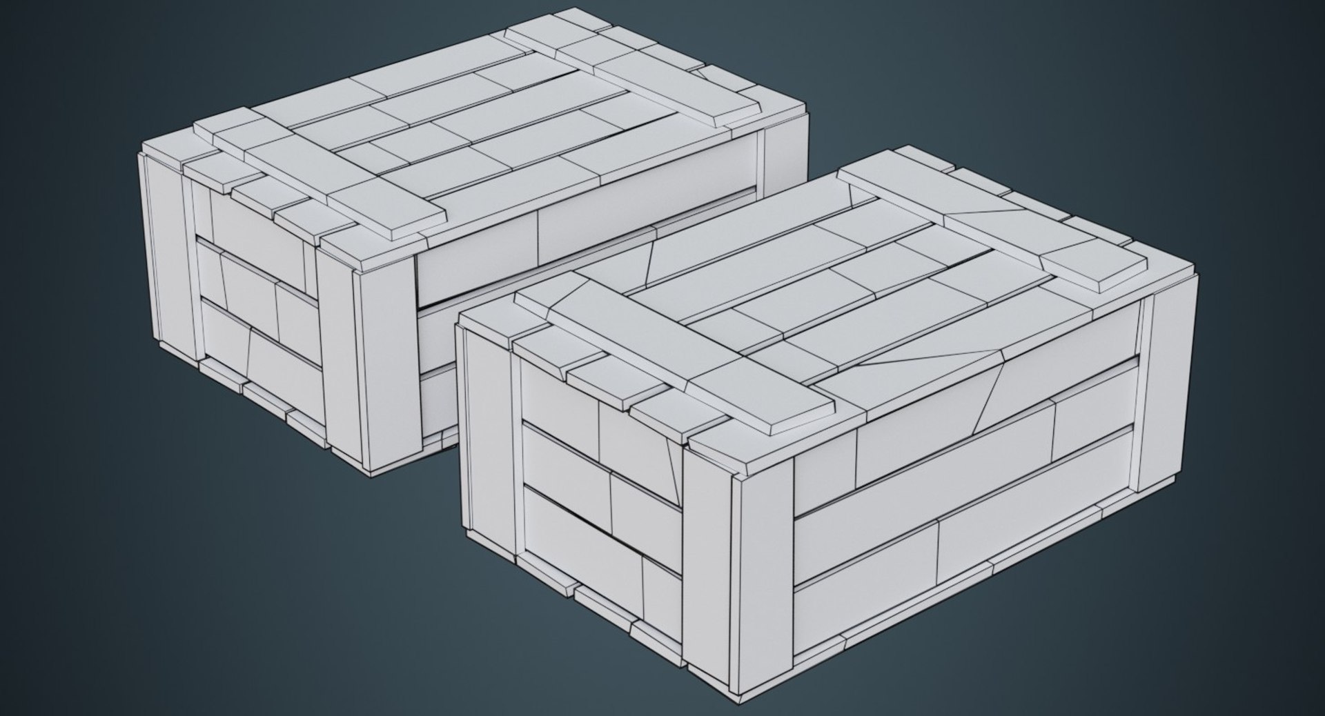 Wooden Box 4b 3D Model - TurboSquid 1547234