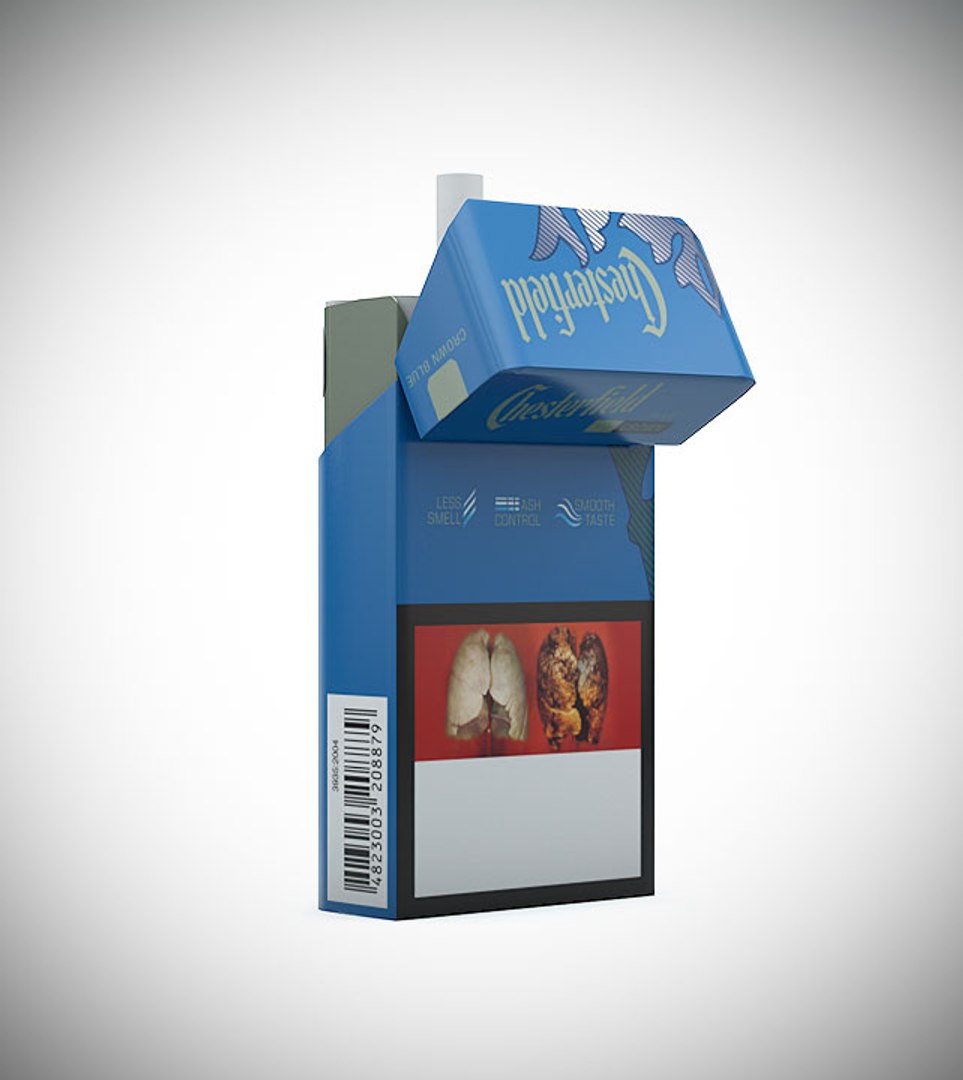 3d Model Chesterfield Cigarette Pack
