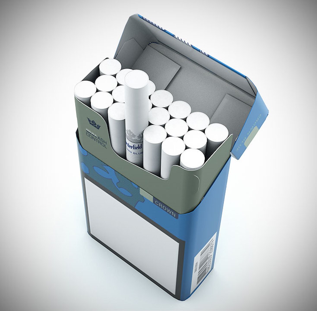 3d Model Chesterfield Cigarette Pack