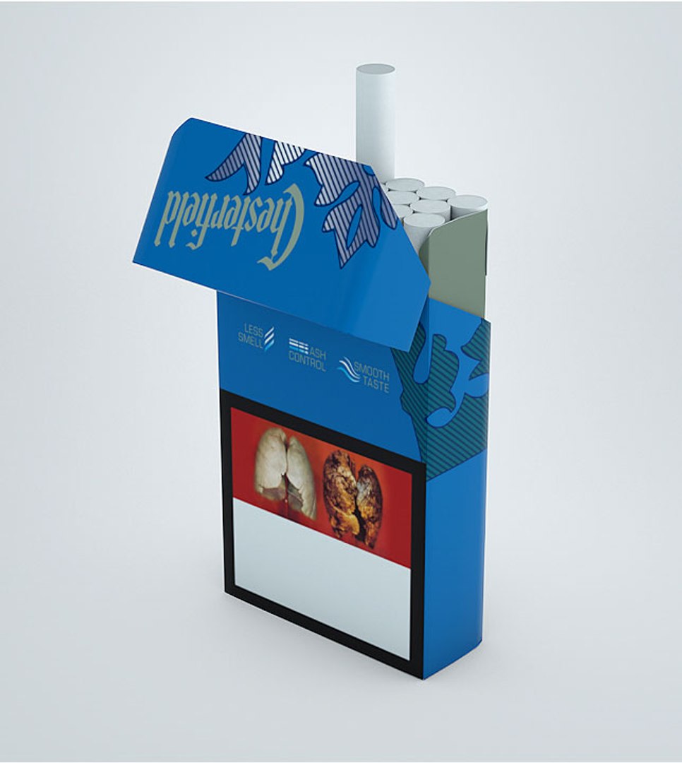 3d Model Chesterfield Cigarette Pack