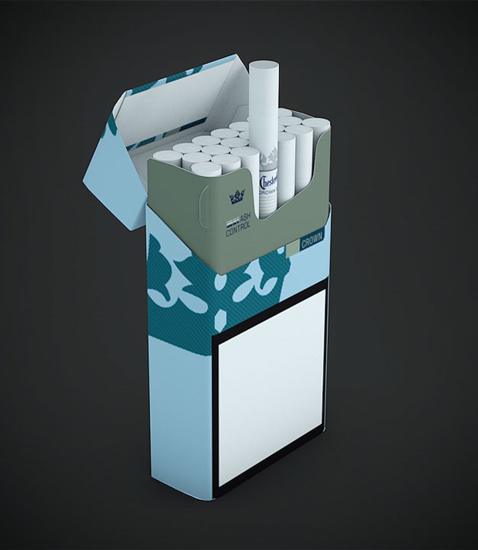 3d Model Chesterfield Cigarette Pack