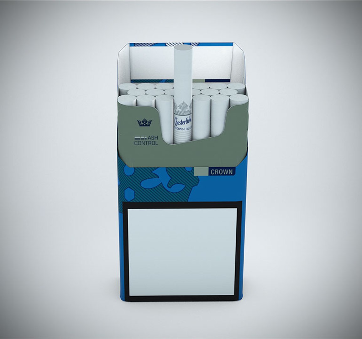 3d Model Chesterfield Cigarette Pack