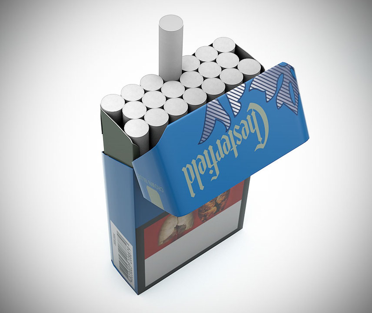 3d Model Chesterfield Cigarette Pack