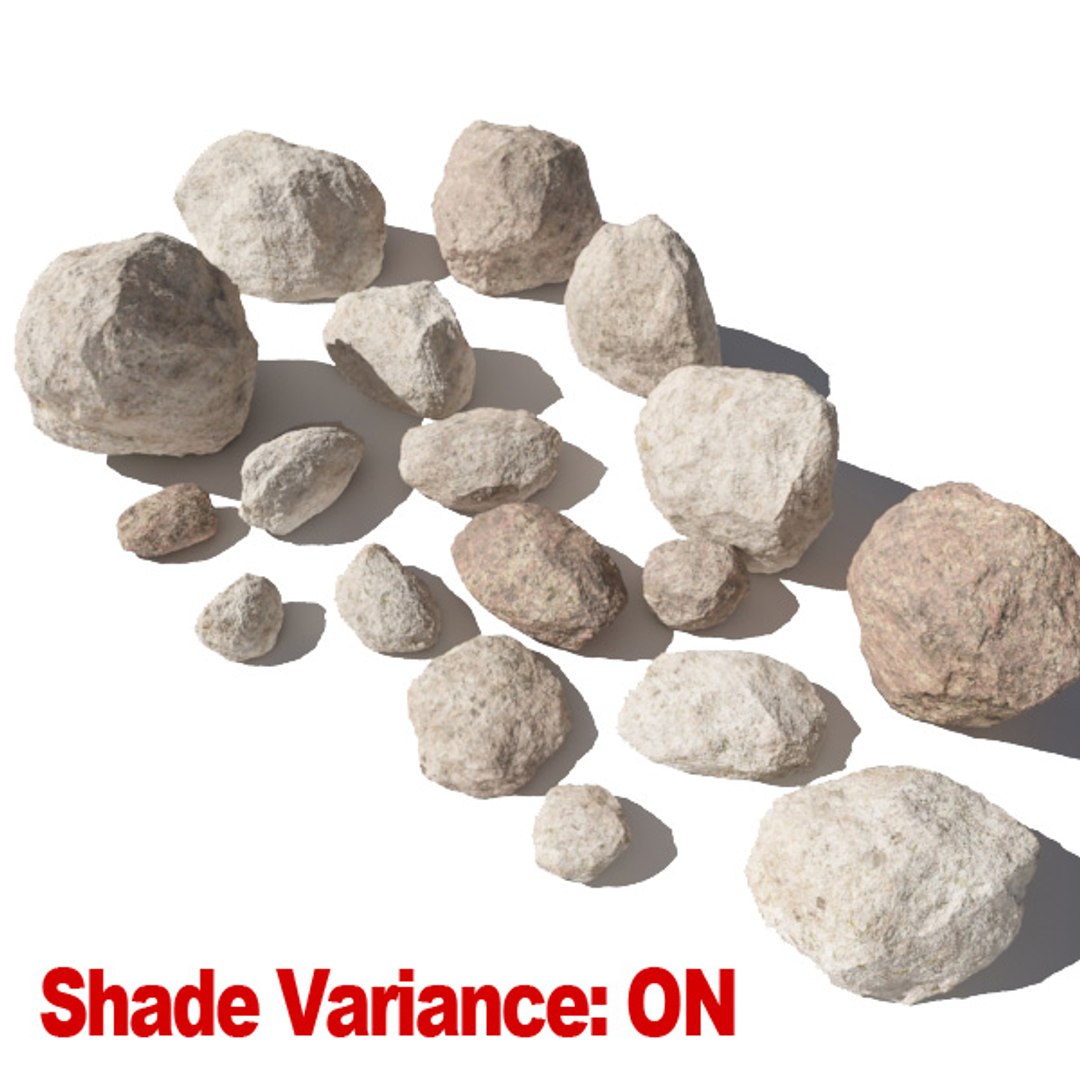 smooth rocks stones - 3d model