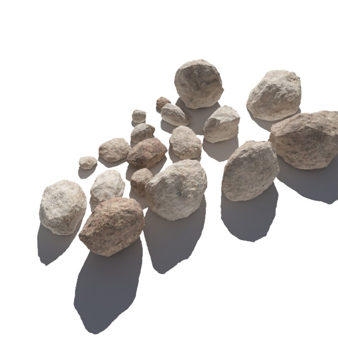 smooth rocks stones - 3d model
