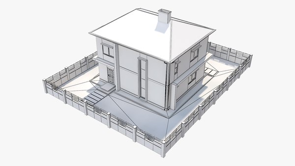 modelo 3d Casa de ladrillo de dos plantas 1 - TurboSquid 2201825