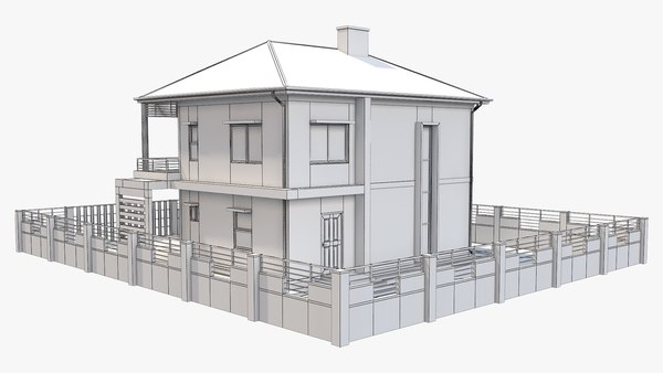 modelo 3d Casa de ladrillo de dos plantas 1 - TurboSquid 2201825