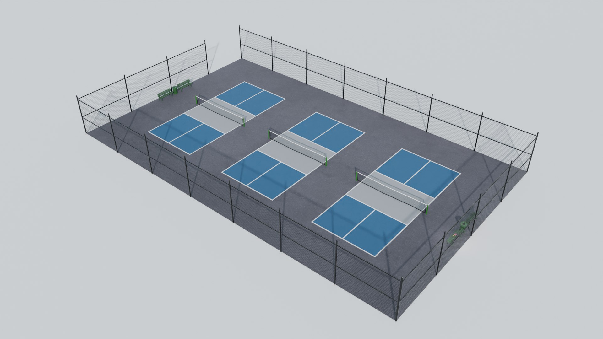 Pickleball Courts 3D Model - TurboSquid 2255213