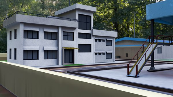 Laboratory building low poly3D模型 - TurboSquid 2106433