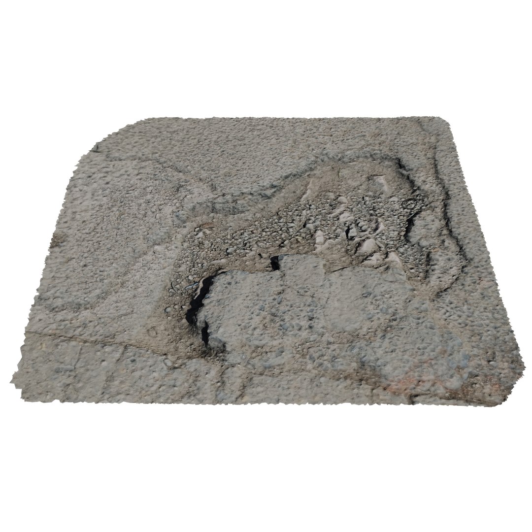 Damaged Concrete 3D - TurboSquid 2064375