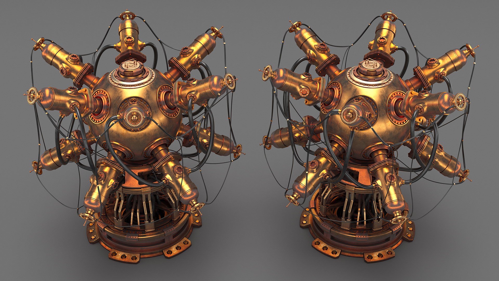 3D Model Steampunk Reactor - TurboSquid 2222161